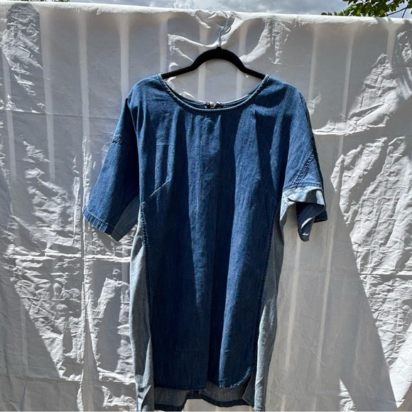 life in progress | Dresses | Life In Progress Chambray Denim Colorblock ...